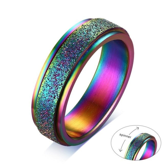 Multichrome Rainbow Spinner Ring - The Rainbow Locker